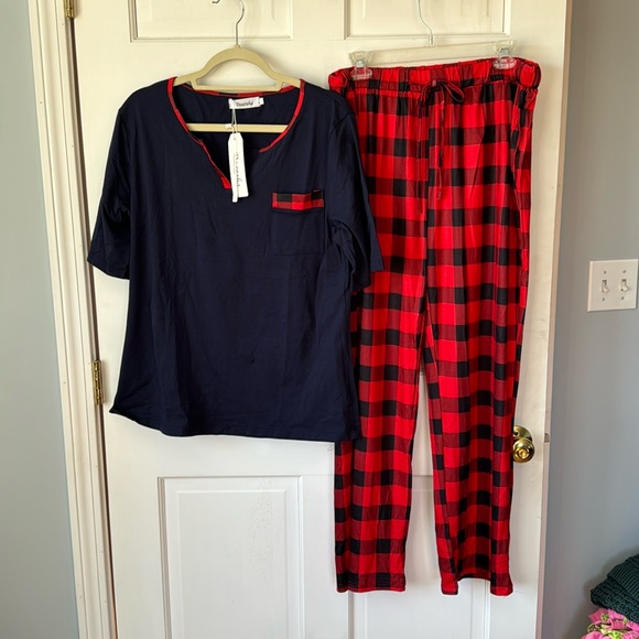 Doaraha | Intimates & Sleepwear | Doaraha Blue With Red Buffalo Plaid 2 ...
